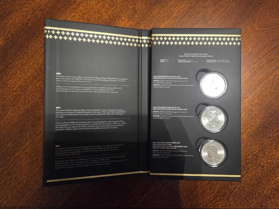 Canada 2022 2023 2024 Treasured Silver Maple Leaf Effigies Coin | Arts ...