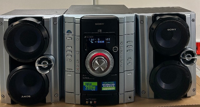 Sony MHC-GX25 MHC-GX250 Mini HiFi AM FM Stereo System 3 CD Playe ...