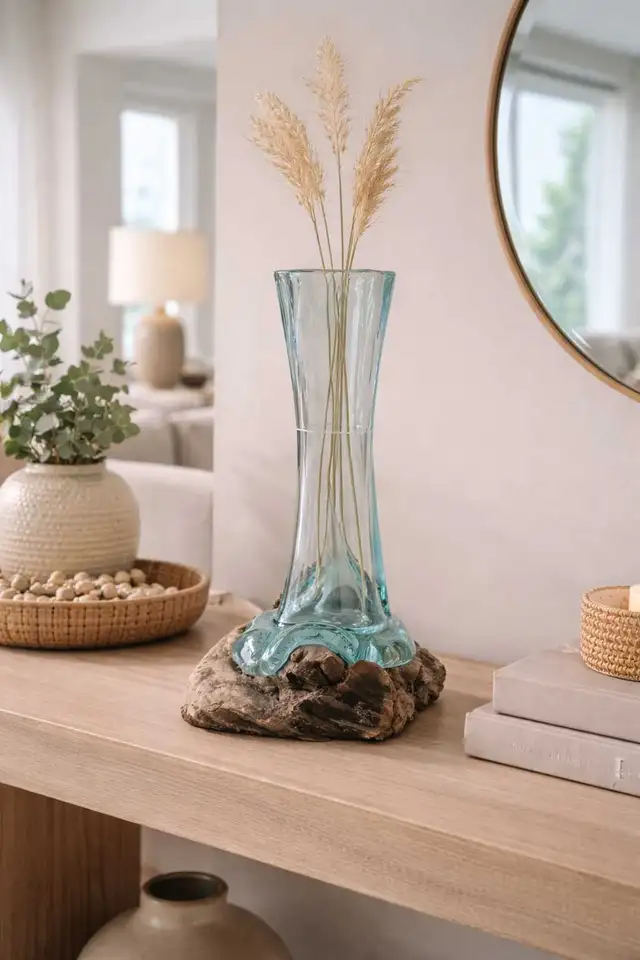 Glass Vases on Teak Root | Home Décor & Accents | Edmonton | Free local ...