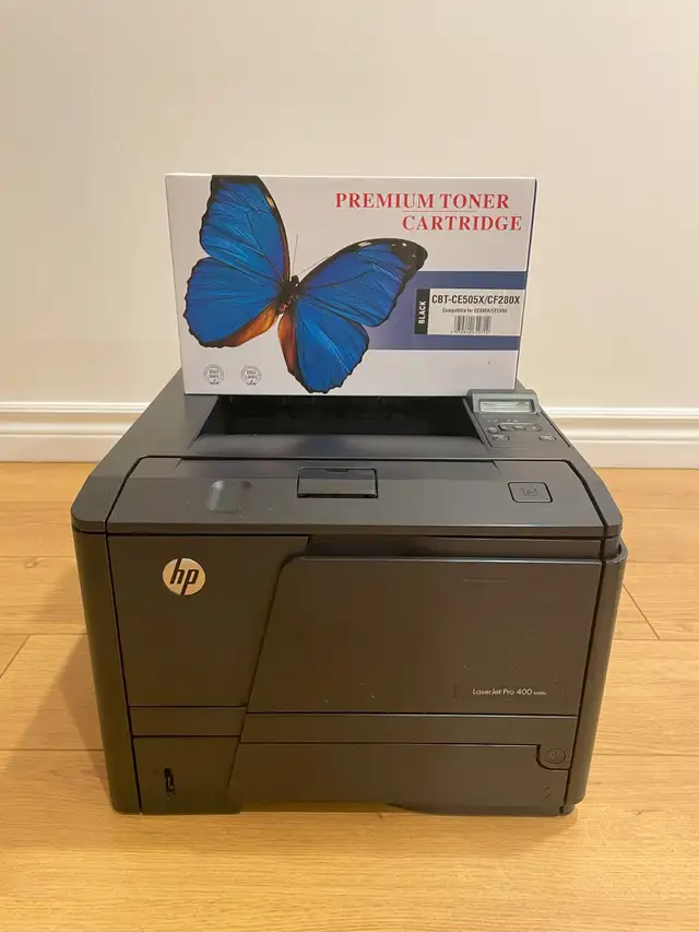 HP LaserJet Pro 400 M401n Laser Printer with New Toner Cartridge ...
