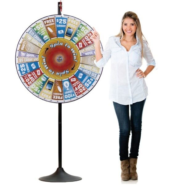 36 INCH POCKET INSERT CUSTOM PRIZE WHEEL WITH BONUS EXTENSION BA | Toys ...