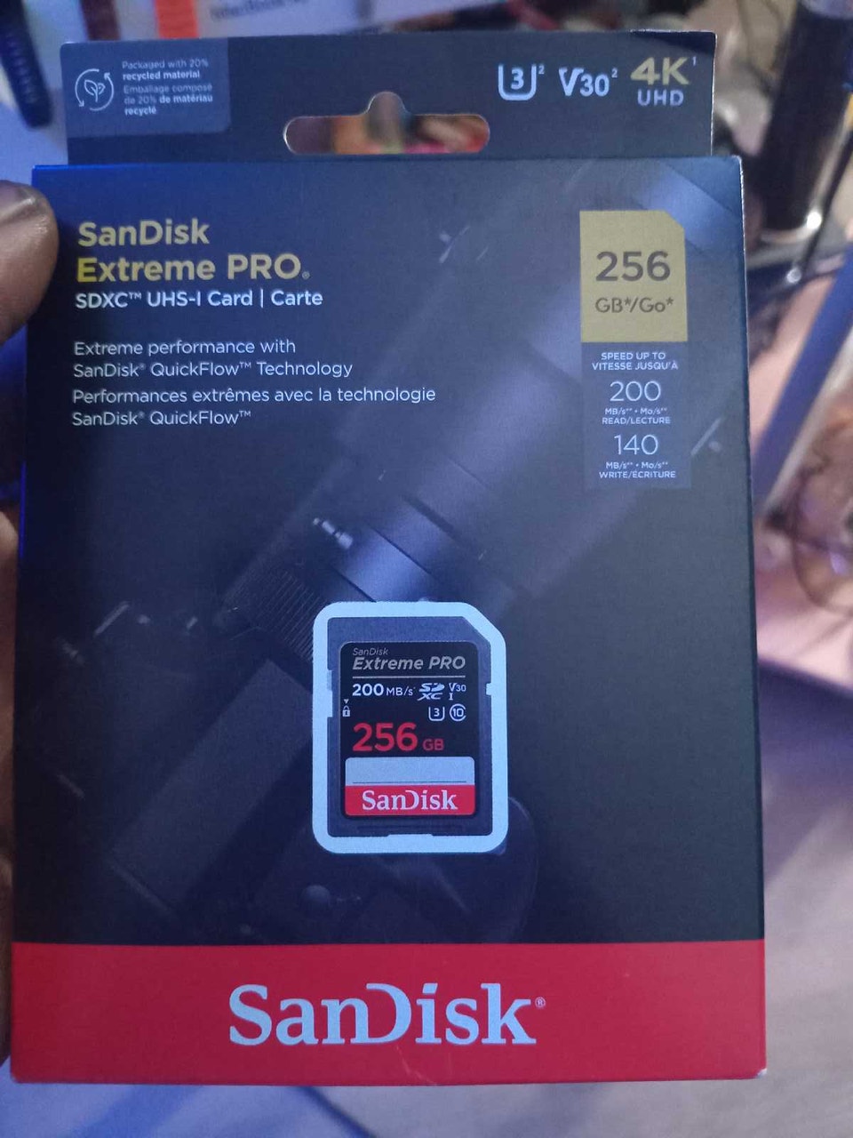 SanDisk Extreme Pro 256GB 200MB/s SDXC Memory Card | System Components ...