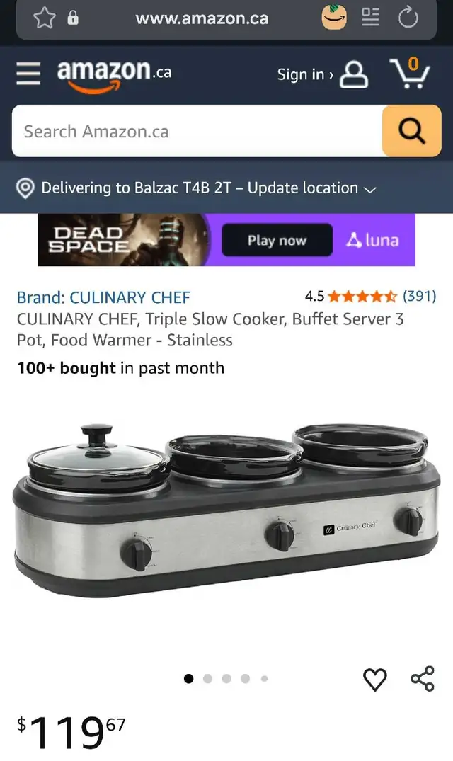 CULINARY CHEF, Triple Slow Cooker, Buffet Server 3 Pot,Food Warm ...