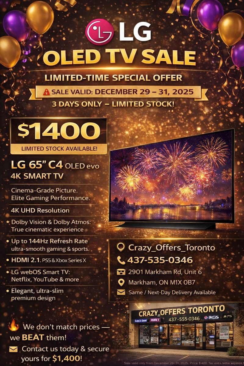 LG 65″ C4 OLED evo 4K Smart TV | Dolby Vision | 144Hz Gaming | TVs ...