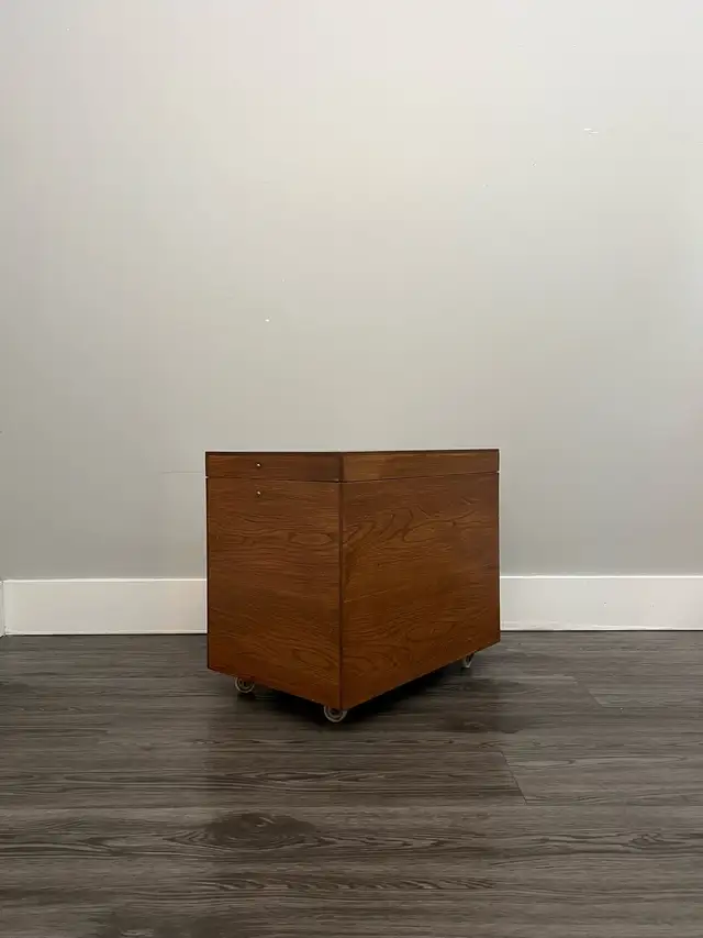 Mid century oak record storage chest | Arts & Collectibles | Hamilton ...