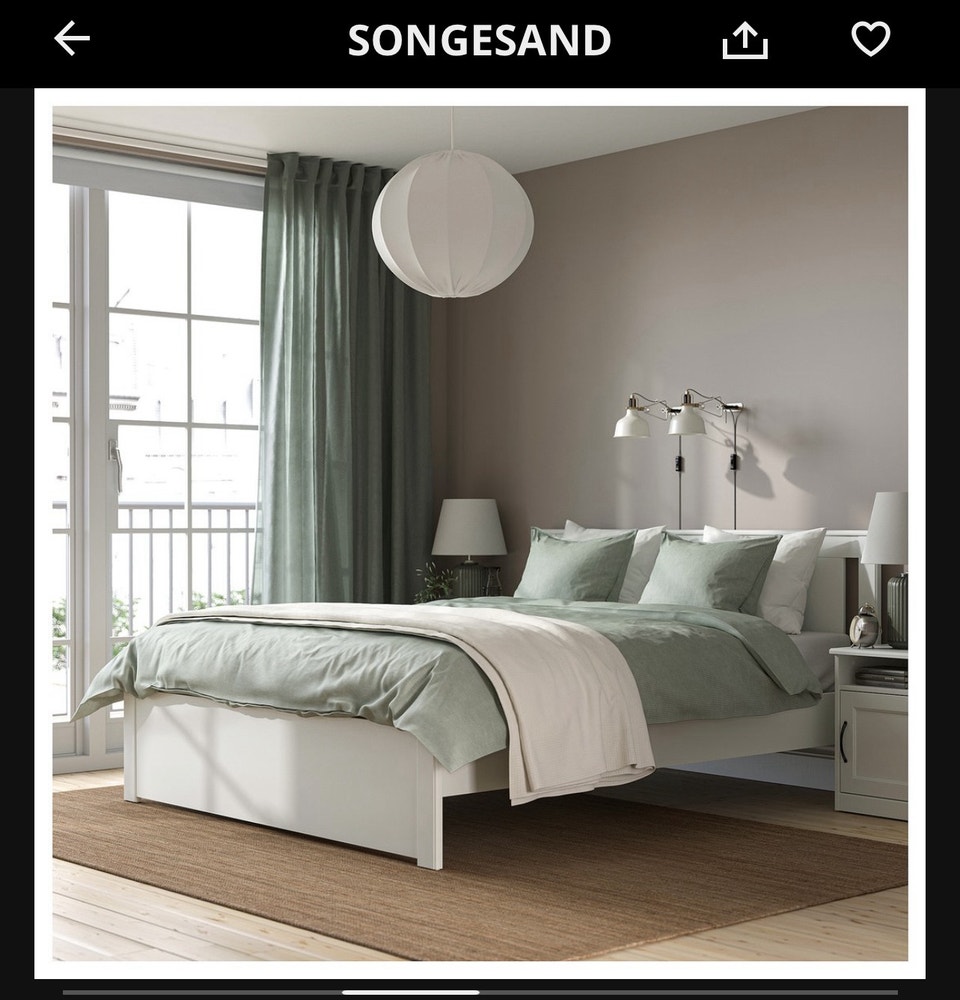 Double bed frame & Mattress-white IKEA, slats | Beds & Mattresses ...