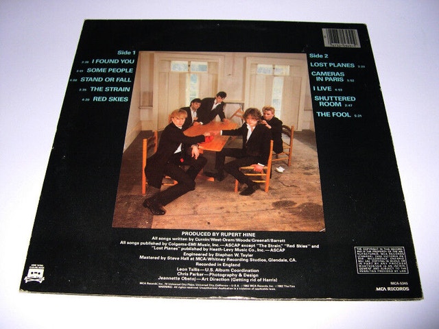 The Fixx - Shuttered Room (1982) LP PUNK | CD, DVD et Blu-ray | Ville ...