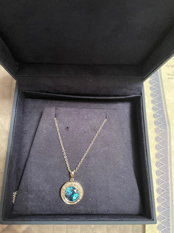 14k blue topaz and diamond necklace | Jewellery & Watches | Markham ...