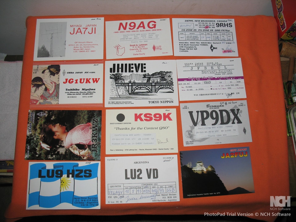 VINTAGE WORLDWIDE QSO/QSL HAM RADIO OPERATOR CARD LOT2 OF (12)- | Arts ...