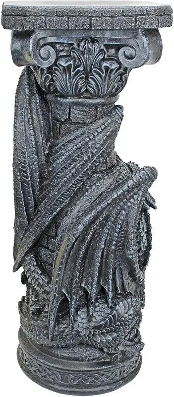 Design Toscano Crypt Demons Gothic Dragon Sculptural Column | Other ...