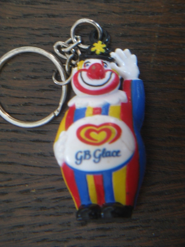 clown GB GLACE BALLOON old plastic keychain hard plastic | Art et ...
