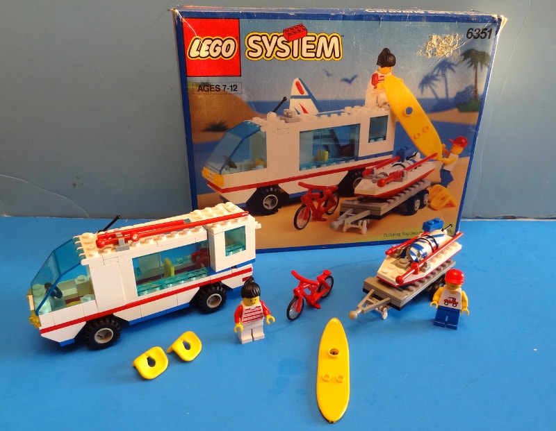 Le SET LEGO TOWN no 6351, CARAVANE, SURF et VOILE, de 1992 | Jouets et ...