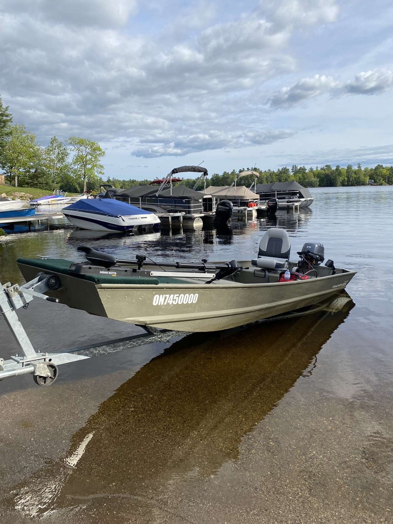 Tracker 1542 jon boat/bass boat conversion Yamaha 15hp | Powerboats ...
