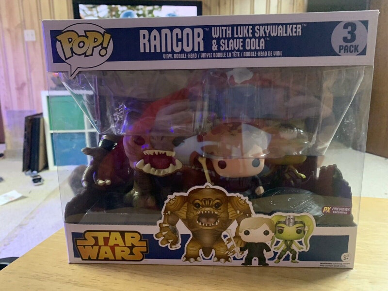 Star Wars Rancor with Luke skywalker & slave oola funko pop | Arts ...