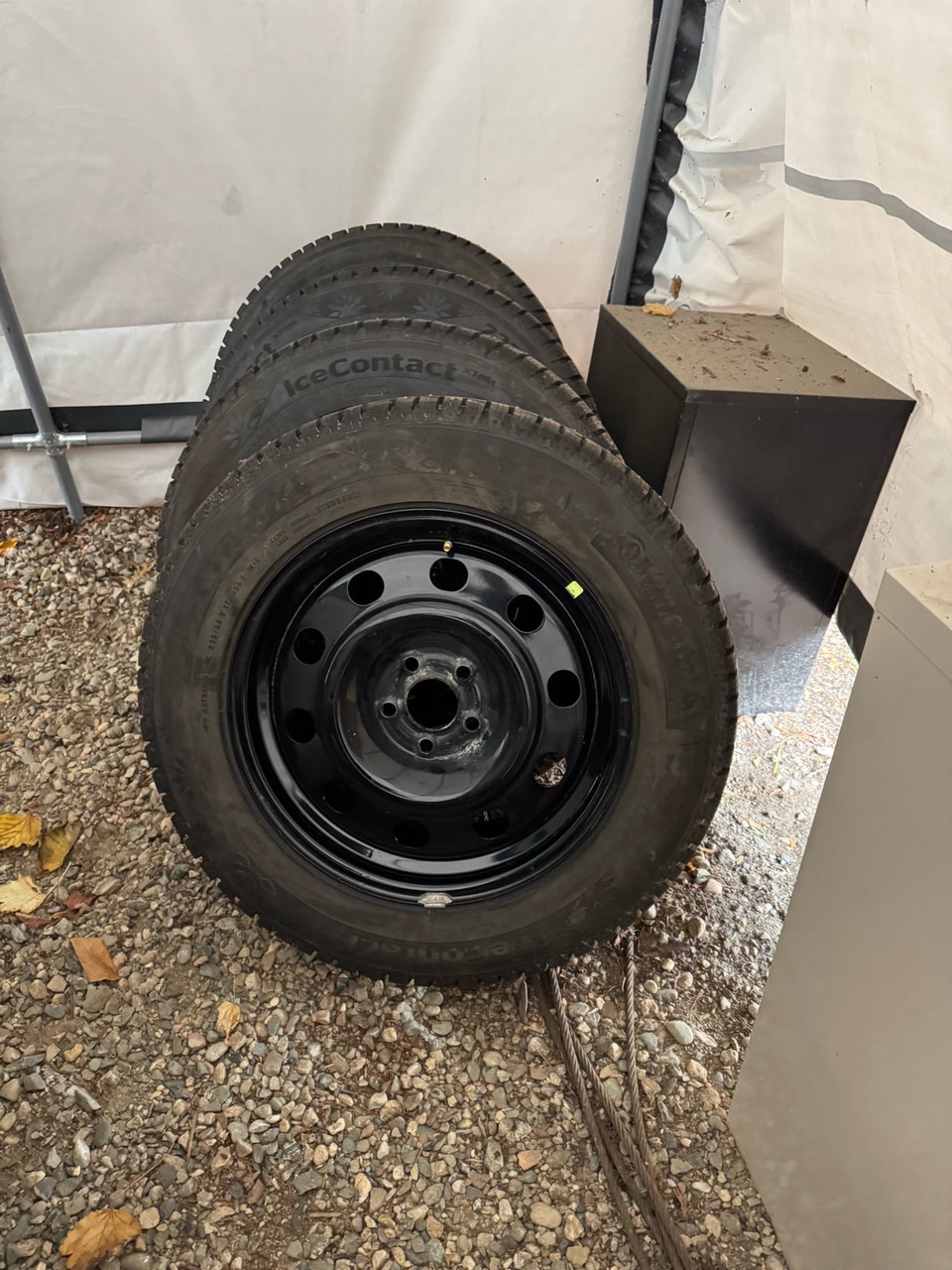 Continental Ice studded tires with steel rims. 225/65R17 | Tires & Rims ...