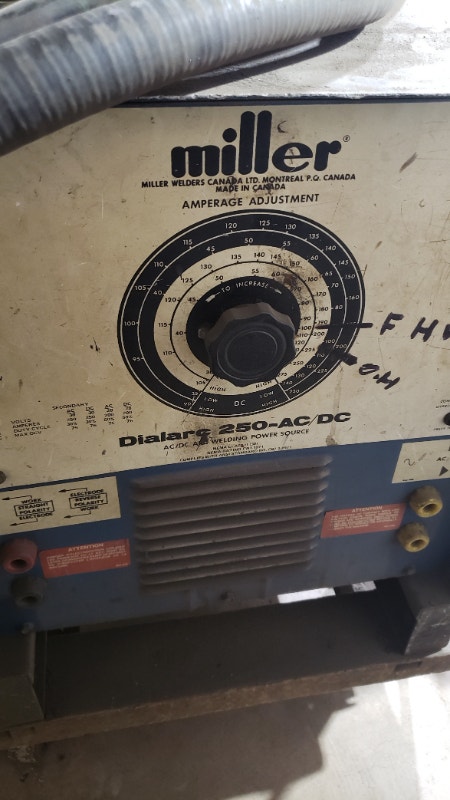 Miller Dialarc 250 AC/DC Single Phase Stick Welding Power Source ...