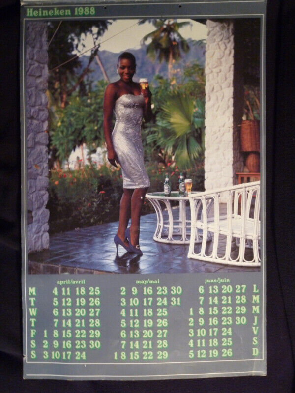Heineken 1988 wall calendar - HOT girls! would look great framed | Arts ...