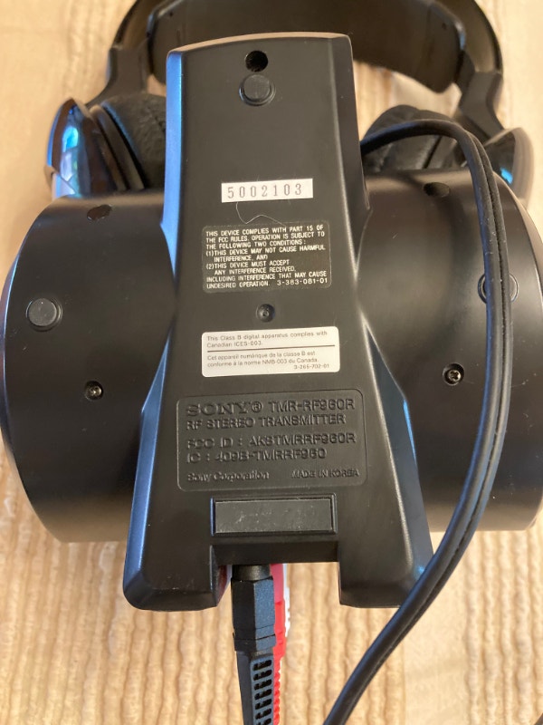 Sony TMR-RF960R Wireless Noise Cancelling Stereo Headphones ...