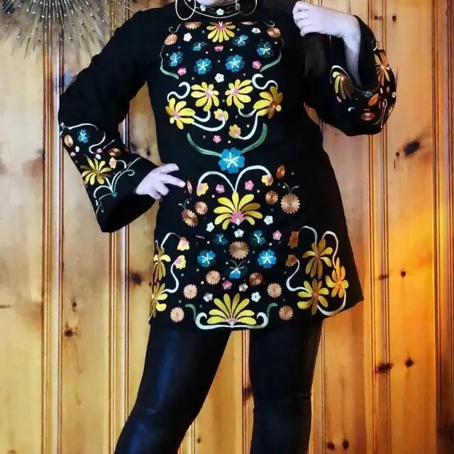 The Hippie Shake Vintage-inspired wool embroidered mini dress | Women's ...