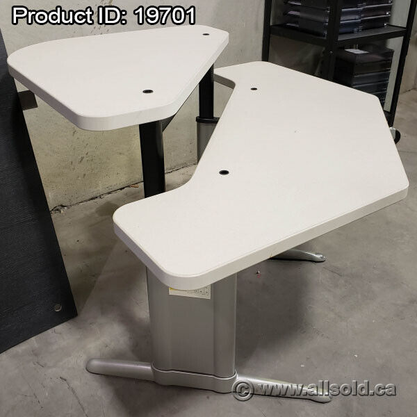 Steelcase Answer Crank Height Adjustable Corner Desk | Desks | Calgary ...