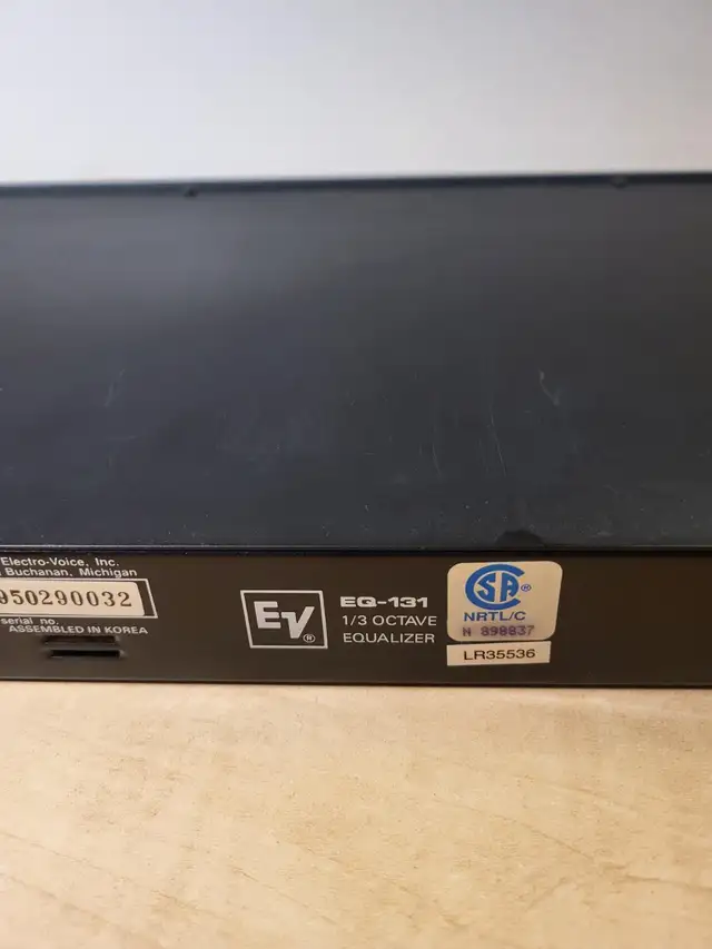EV Mono Equalizer, Model EQ-131 1/3 Octave | Pro Audio & Recording ...