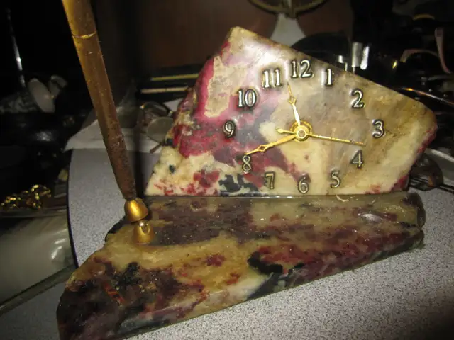 Granite Clock And Pen Holder Vintage | Arts & Collectibles | City of ...