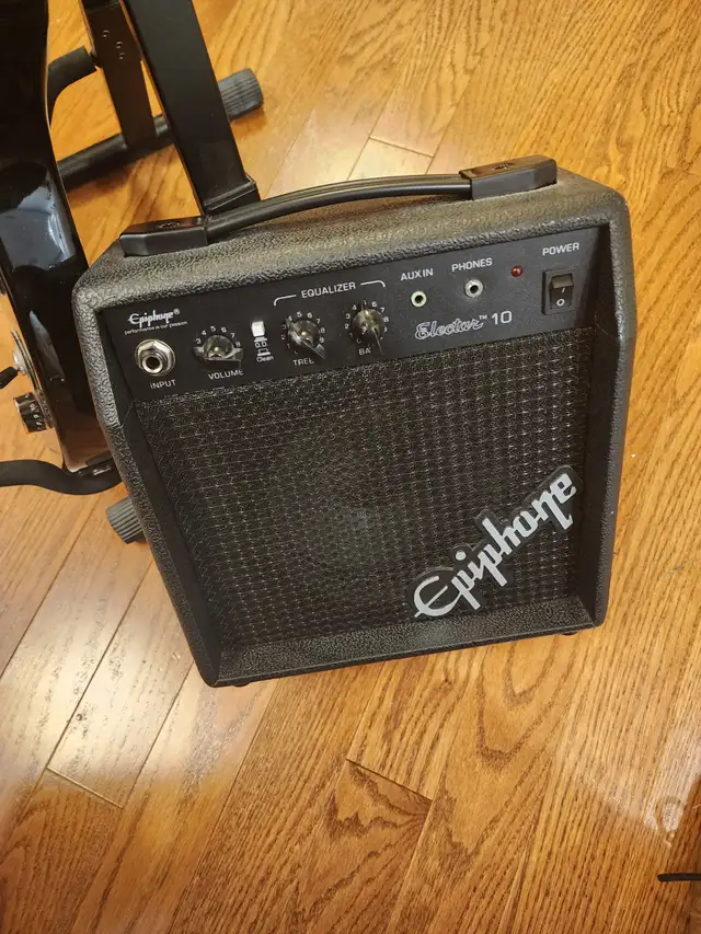 Ephiphone Les Paul Guitar & Electar Amp & Fender Mustang Micro ...