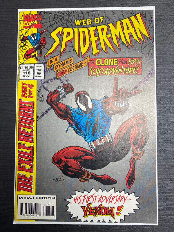Web of Spider-Man 118 1st Appearance Scarlet Spider Ben Reilly | Toys ...