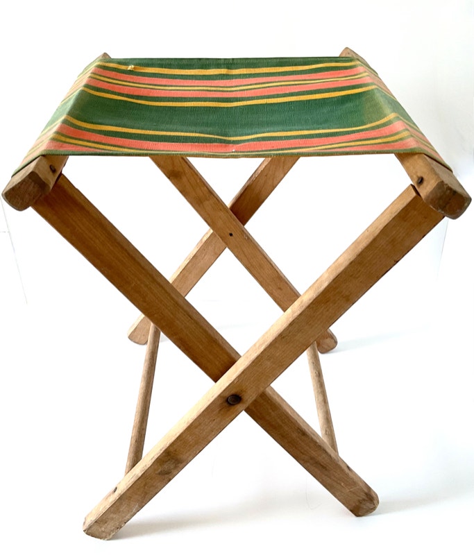 Antiquité. Collection. Banc pliant en bois et toile | Art et objets de collection | Lévis ...