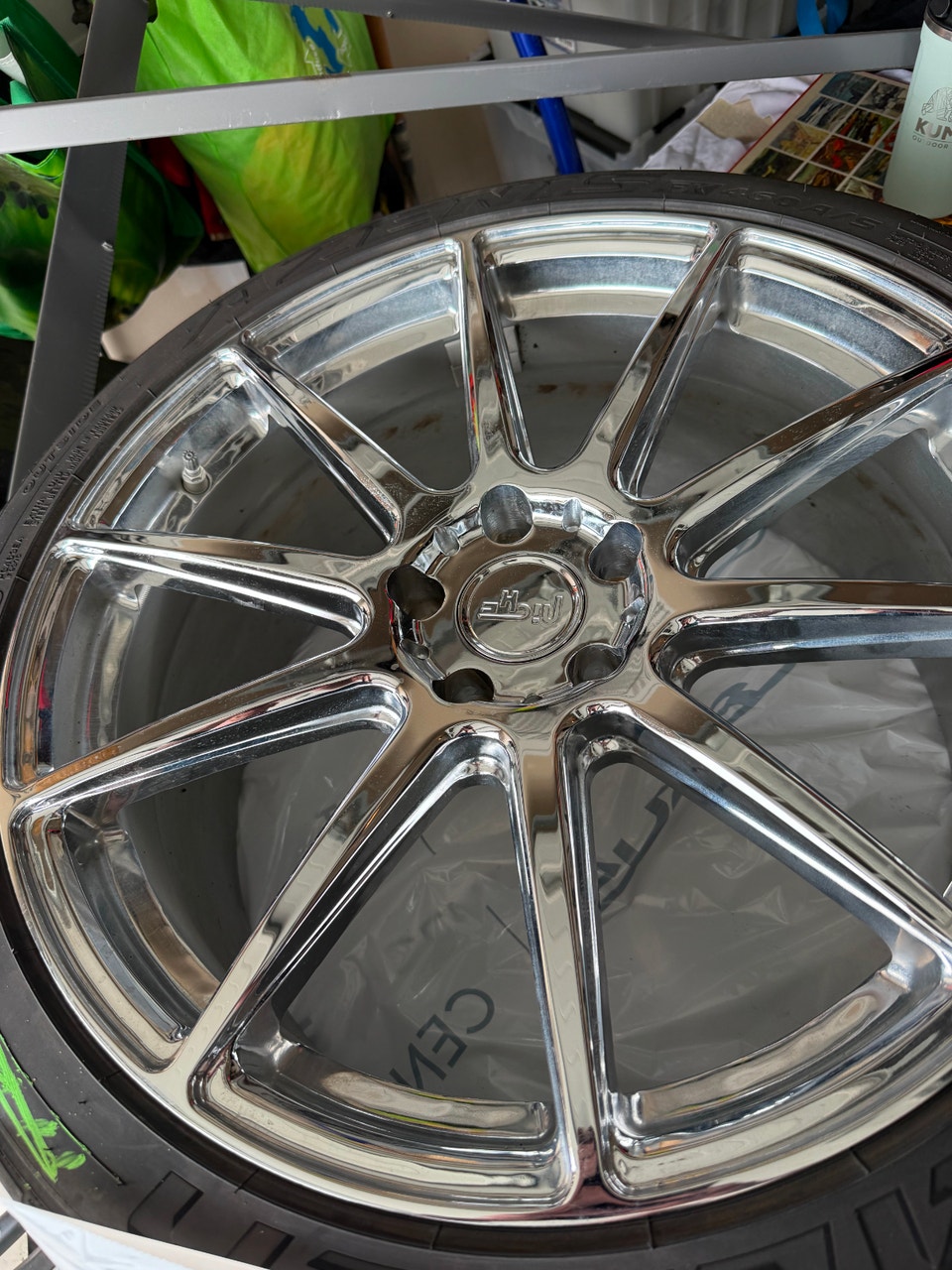 20 inch chrome rims with performance tires. Only used four mo. | Tires ...