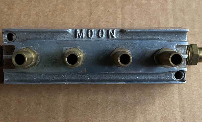 MOON 4 Carb Polished Aluminum FUEL BLOCK Finned Hot Rod Drag | Engine ...