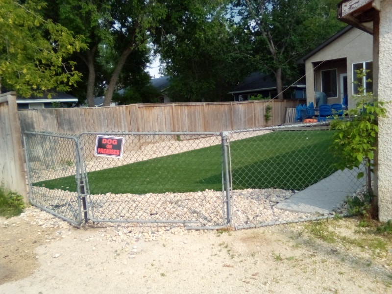 30 Ft Chain Link Fence with posts/rails man gate & swing in gate ...