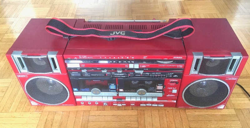 JVC PC-W300 Victor Boombox Stereo Radio in rare RED colour | Stereo ...