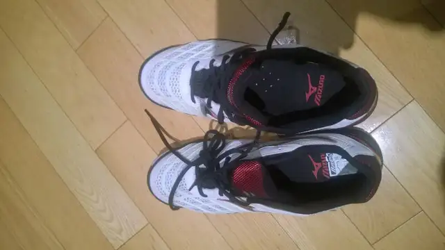 Mizuno Wave Lightning RX - Indoor Court Shoes - White/Black/Red ...