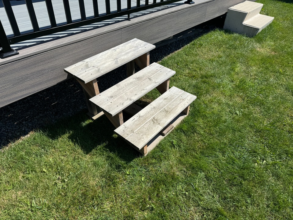 wood stairs (pressure treated) | Decks & Fences | St. Catharines | Free ...