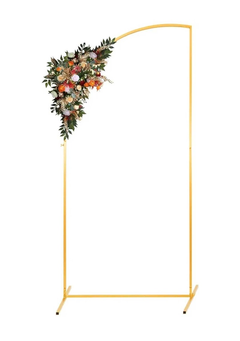 Sigmay Metal Arch Backdrop Stand 5.9ft Gold Wedding Square Arch ...