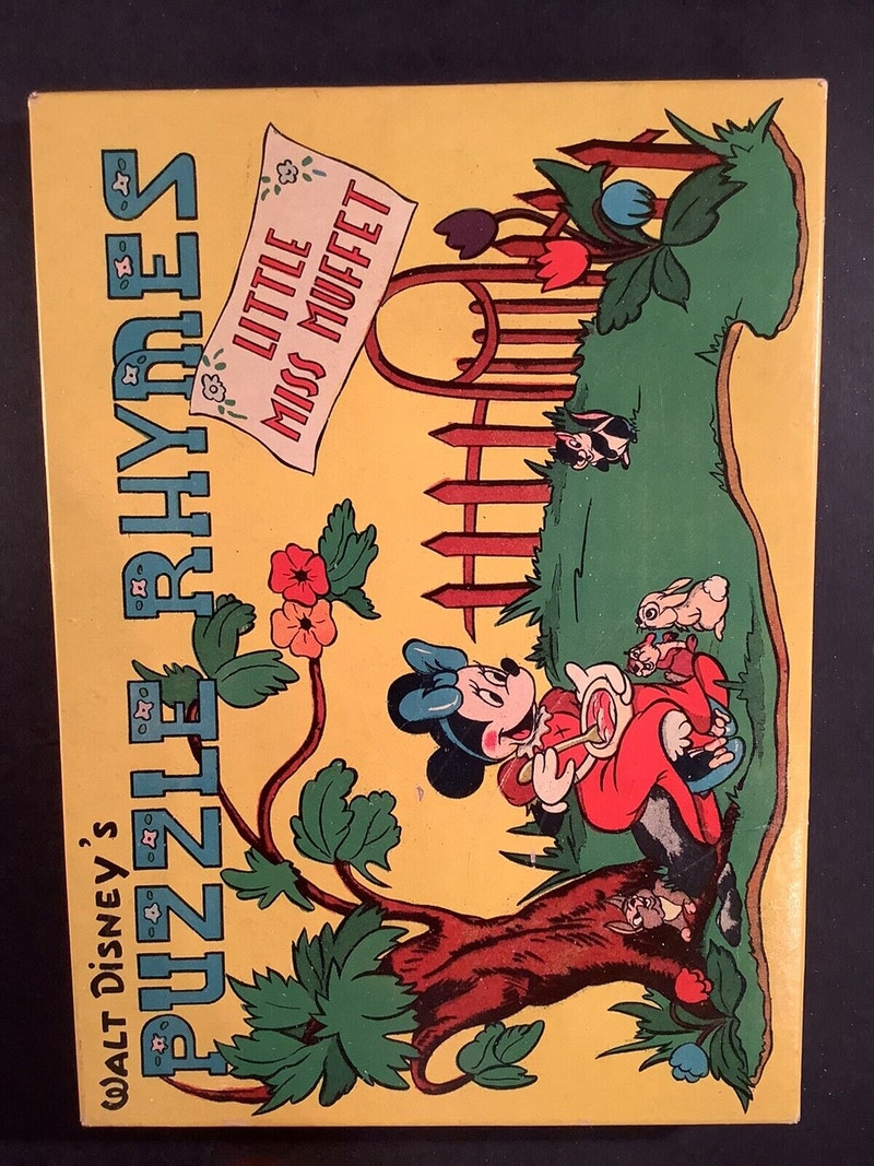 Minnie Mouse / Miss Muffet Puzzle Rhymes 1950’s Walt Disney | Arts ...